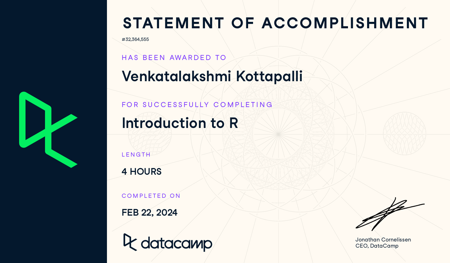 Venkatalakshmi Kottapalli Portfolio